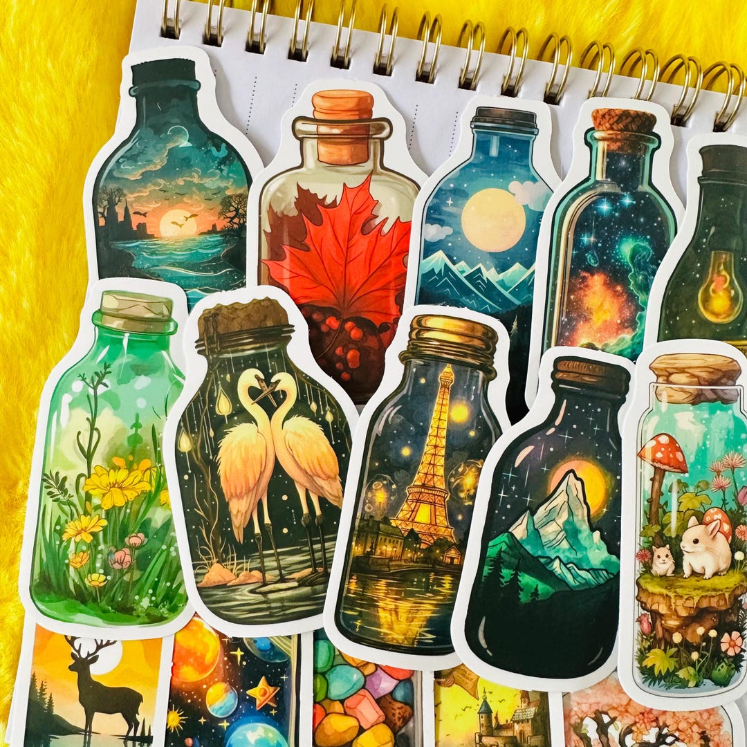 50 Aesthetic Bottles Stickers (2) Sticker Pack for Laptops, Skateboards ...