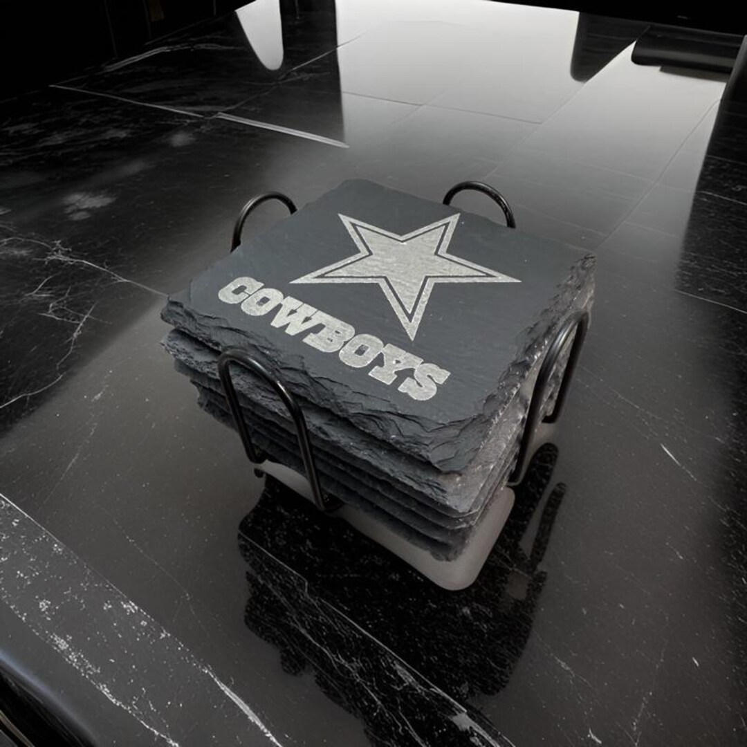 Engraved NFL Team Slate Coasters: Football Fan Gift - Etsy