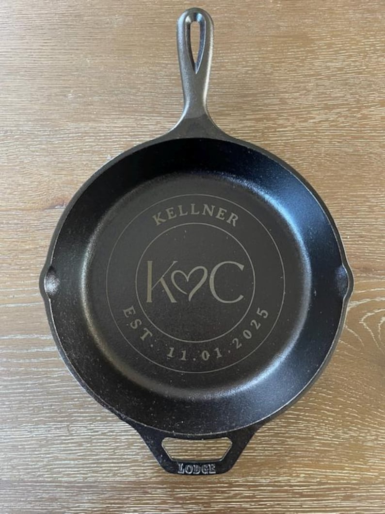 Custom Engraved Lodge Cast Iron Skillet: Personalized Chef Gift - Etsy