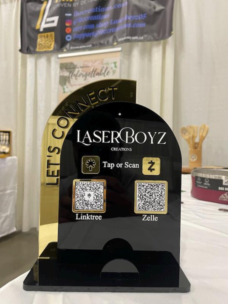 Custom Acrylic QR Code & NFC Sign: Weddings, Events, Business - Etsy