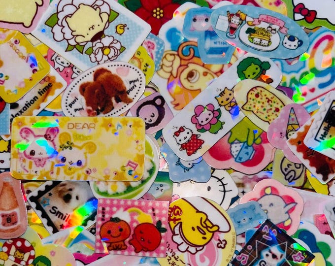 Hand-cut Heisei Retro Glitter Sticker Flakes Lot - Etsy