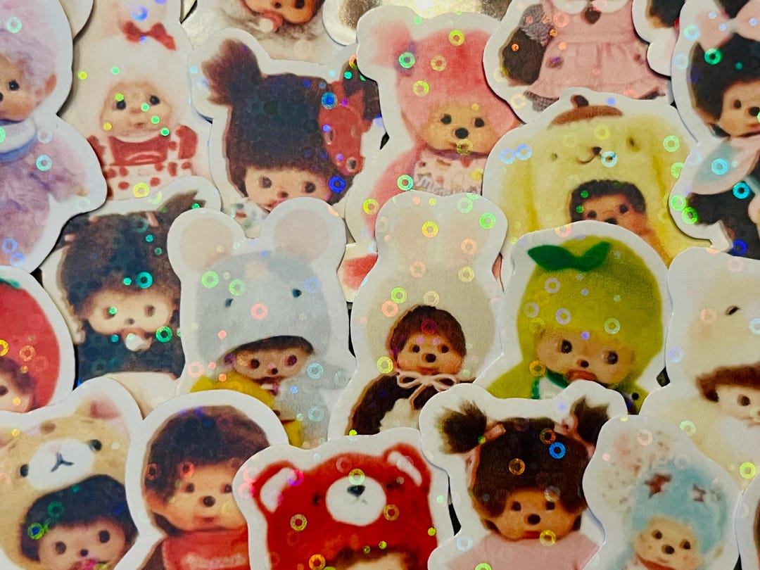 Hand-cut Holo Mini Monchichi Sticker Pack - Etsy