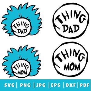 Thing 1 Thing 2 PNG- Things Cut Files- Digital File(png,jpg,svg,pdf,eps ...