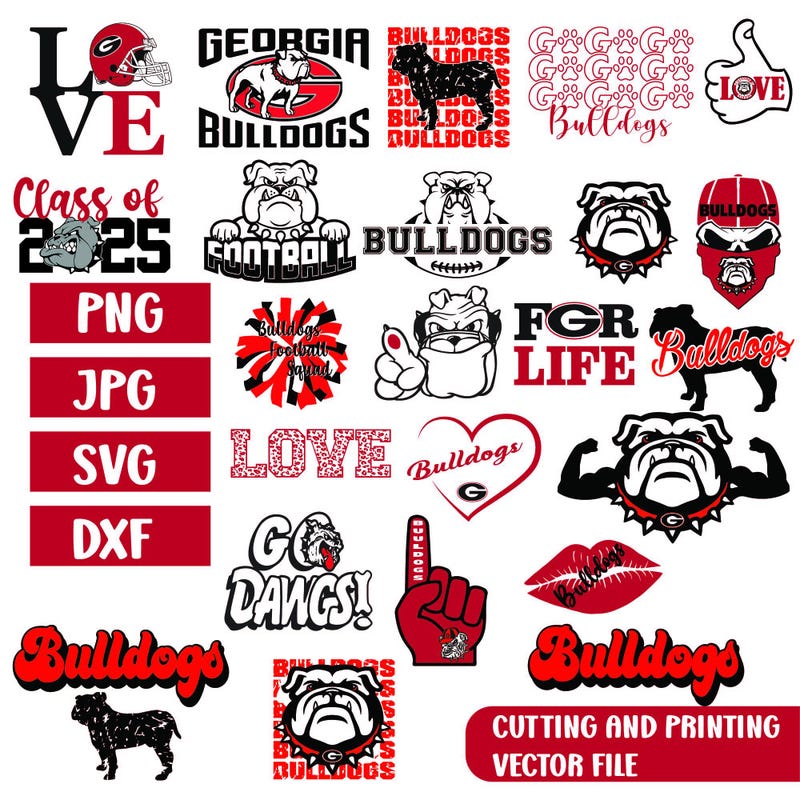 Georgia Bulldogs Svg - Etsy