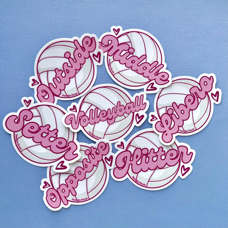 Volleyball Stickers. Volleyball Decal. Choose Position. Setter Libero ...