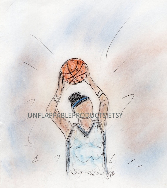 Girls or Womens Basketball Greeting Card One 5 X 7 Greeting - Etsy