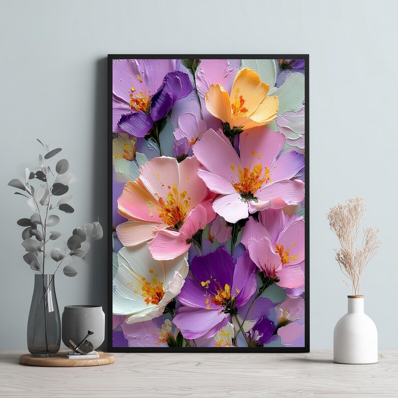Pastel Bloom Whimsy VI: Romantic Pastel Floral Wall Art Printable ...