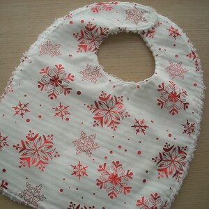 Red Snowflake Fancy Bib - FREE SHIPPING - Etsy