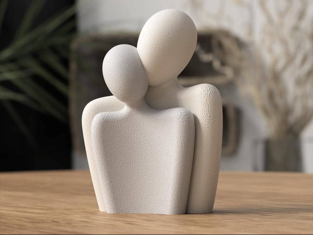 3D Resin Hug Statue – Modern Love Sculpture, Romantic Decoration ...