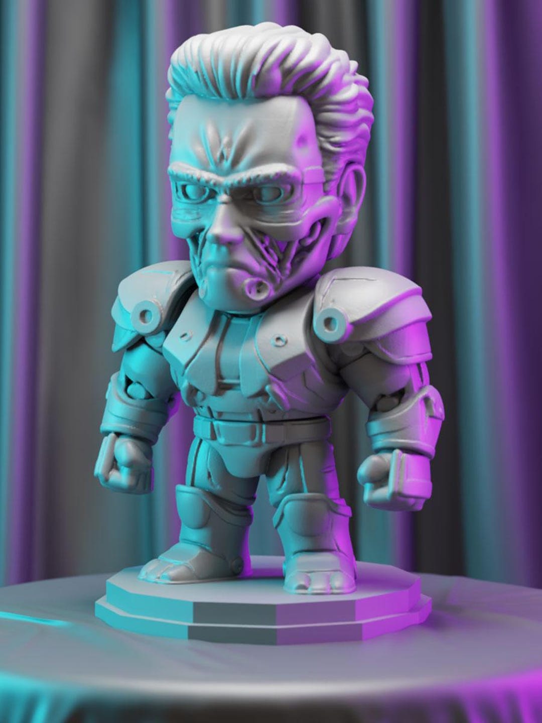 Terminator 3D Statuette – Cyberpunk Sculpture 60x90x54 Mm – Geek Gift ...
