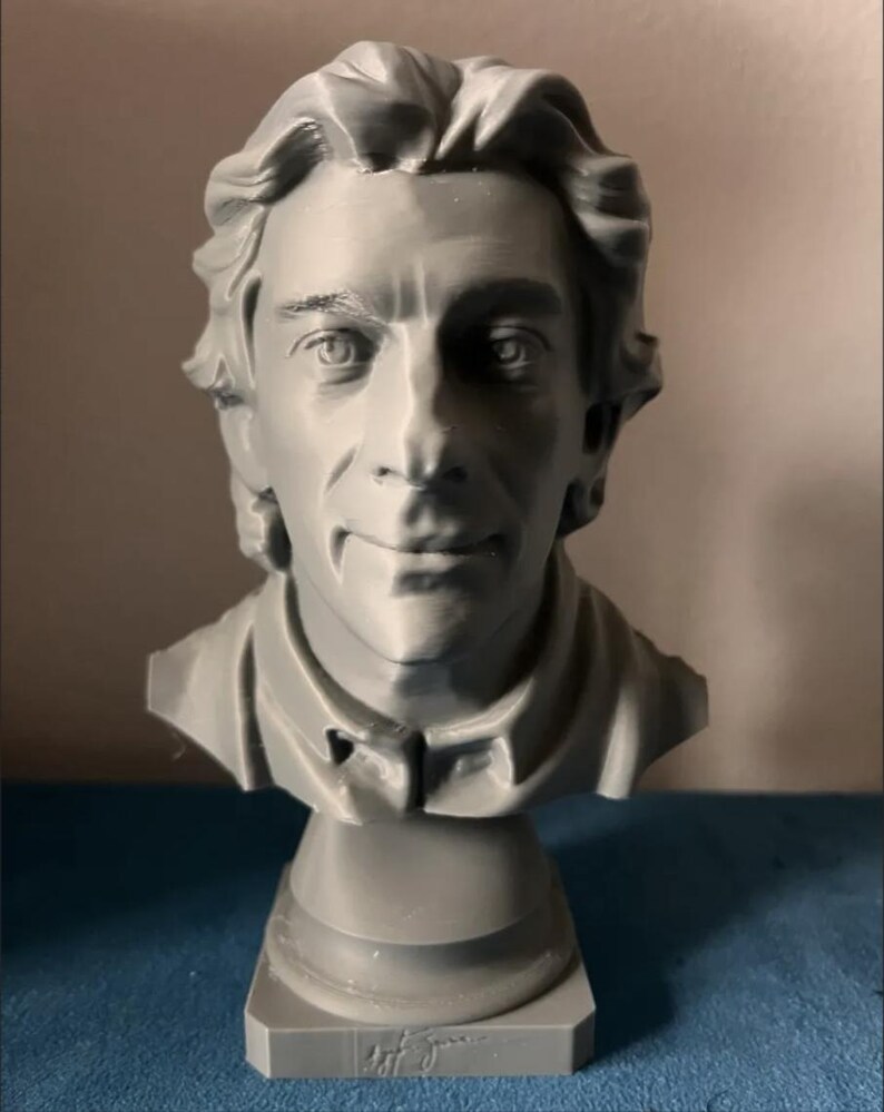 F1 Driver Ayrton Senna 3D Printed Resin Statue – Legendary F1 Driver ...