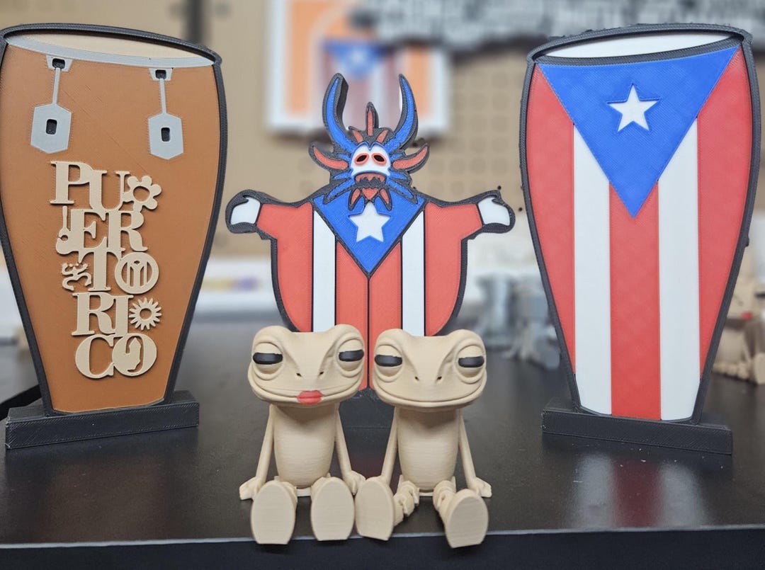 The Coqui 2" Inches and Puerto Rico Inspired 3D Printed Unique Music ...