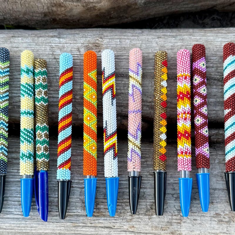 Beaded Pen Covers - Etsy