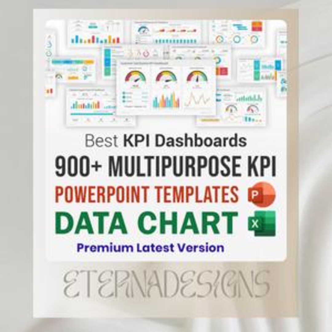 900 Animated Microsoft Powerpoint Multipurpose KPI Data Charts ...