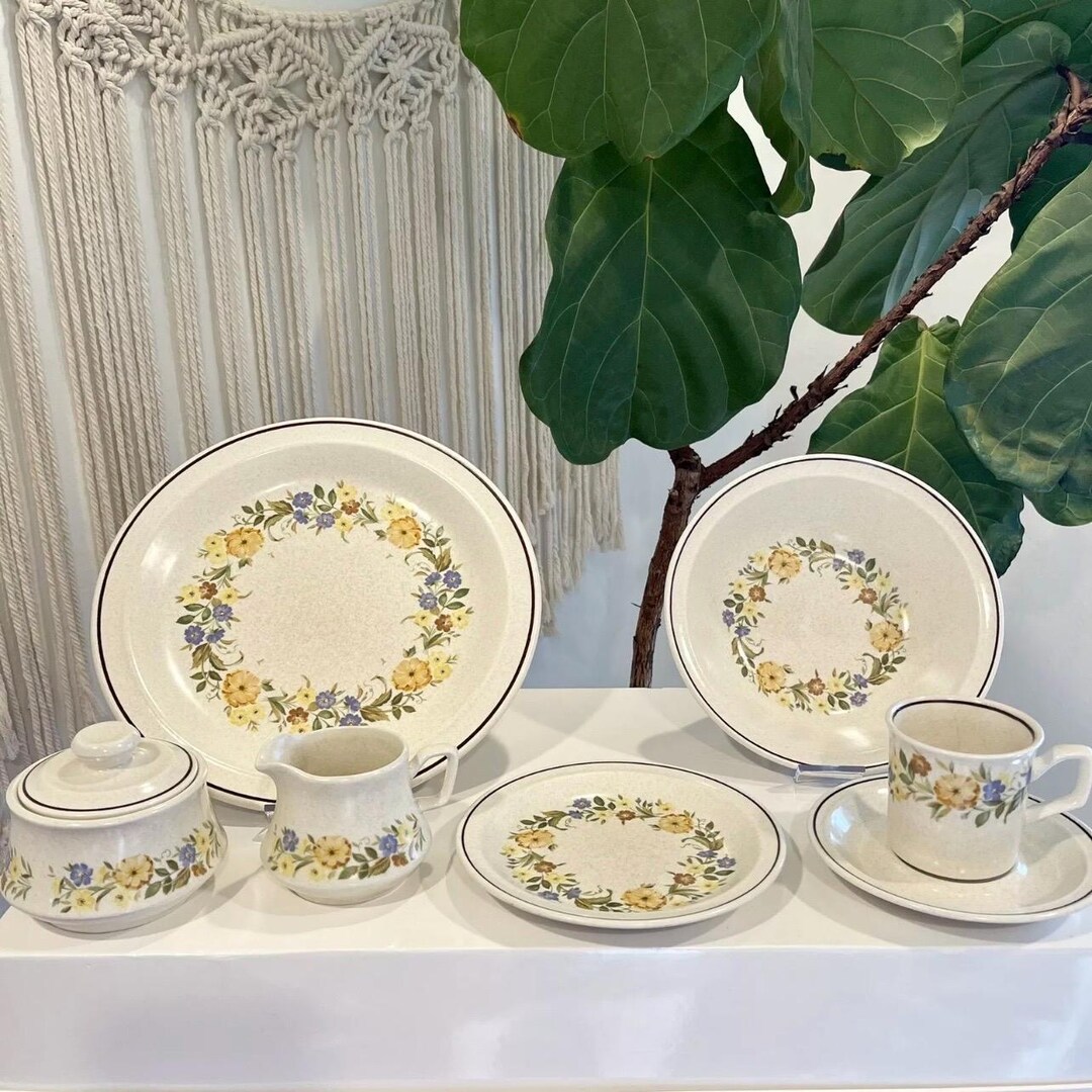 Vintage Nikko 20-piece Colorstone Orange China Stoneware Dish ...