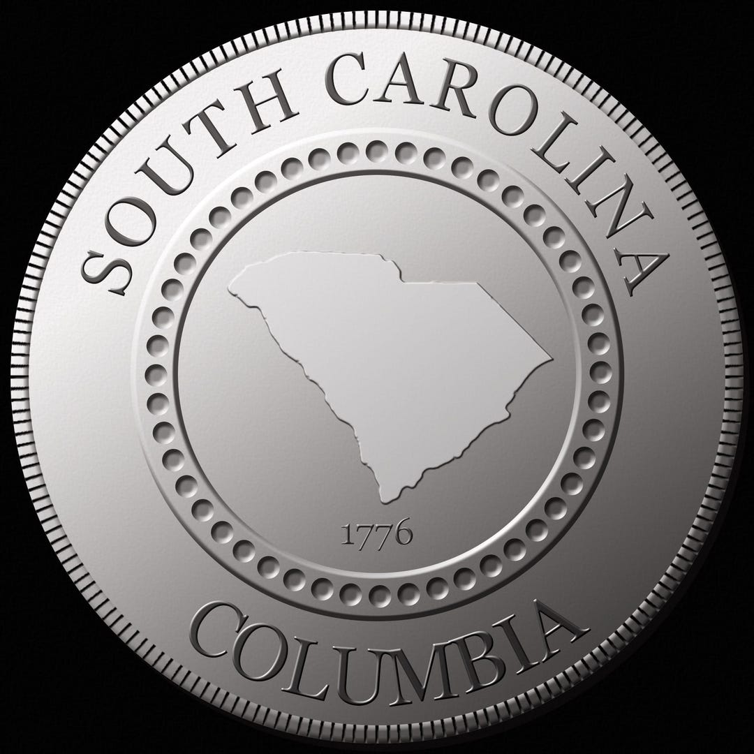 South Carolina State Digital Coin PNG - Digital State Coins - Columbia ...
