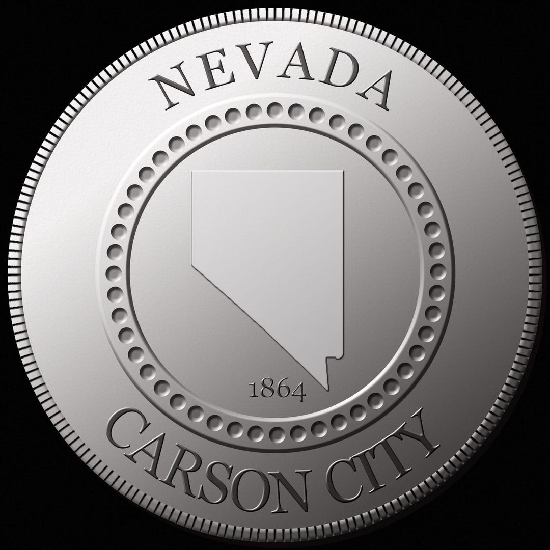 Nevada State Digital Coin PNG - Digital State Coins - Carson City State ...