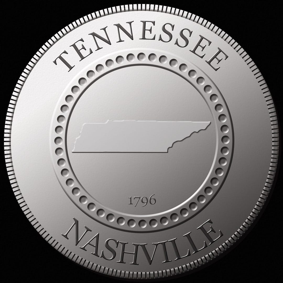 Tennessee State Digital Coin PNG - Digital State Coins - Nashville ...