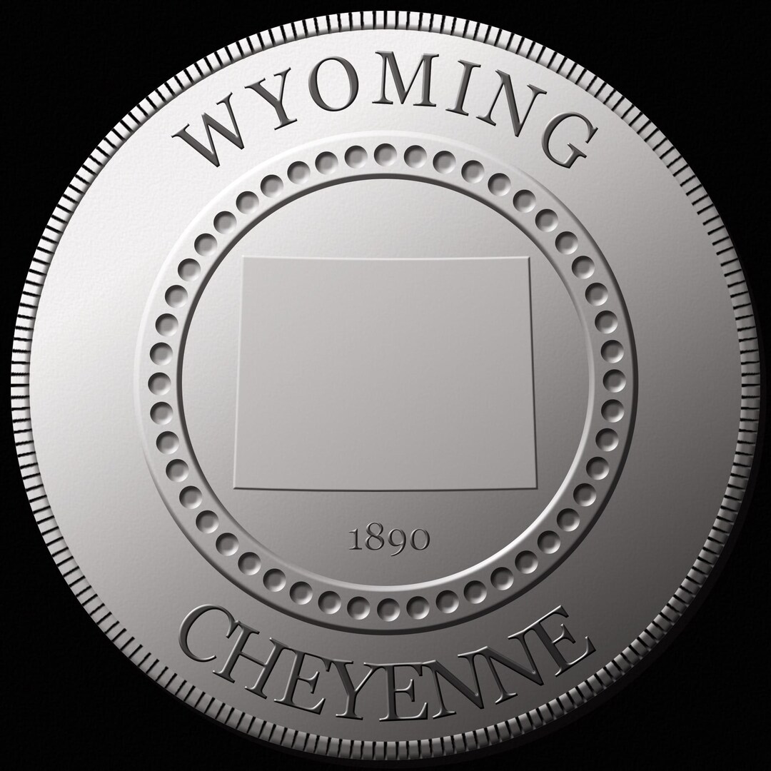 Wyoming State Digital Coin PNG - Digital State Coins - Cheyenne State ...
