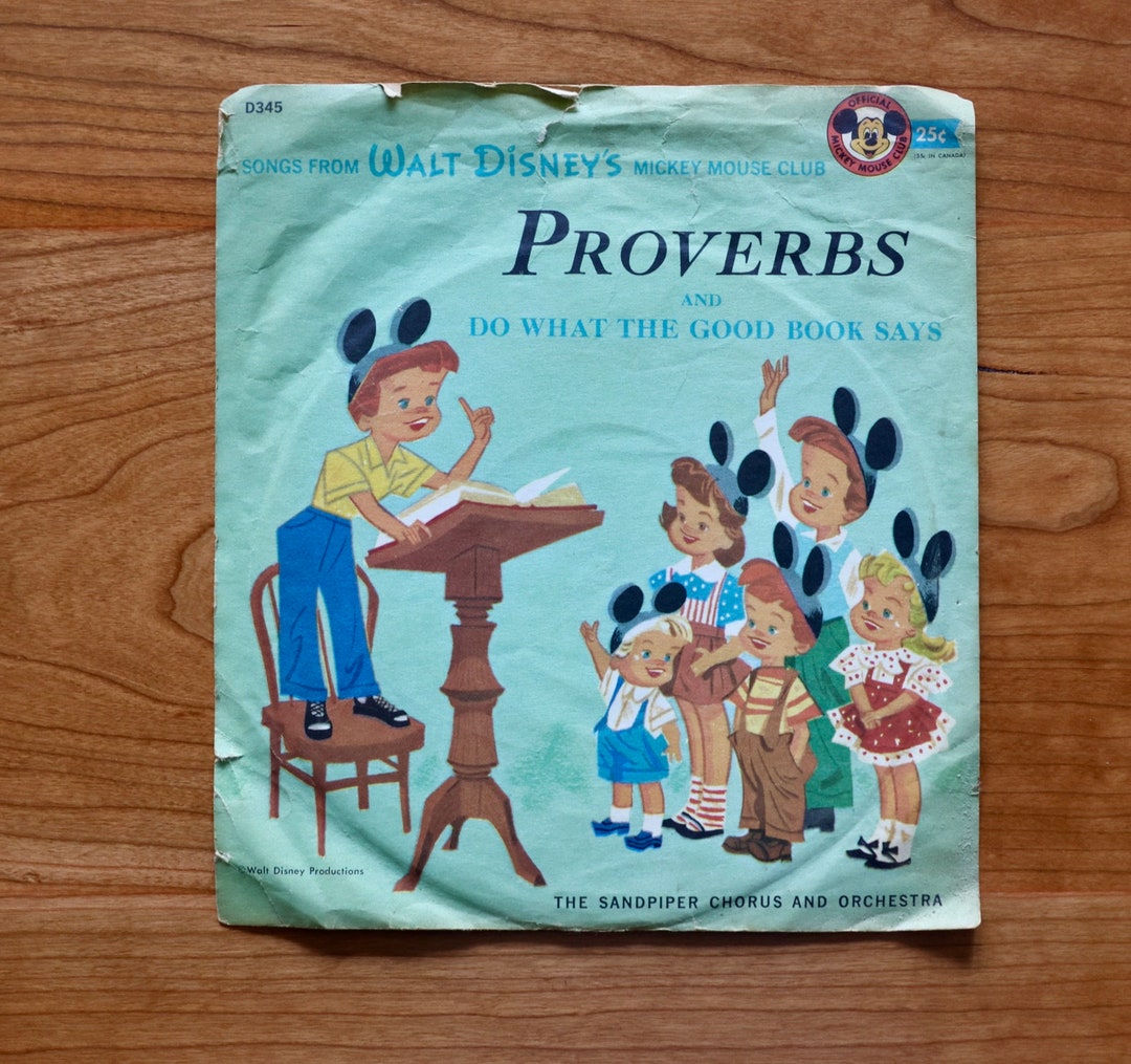 Walt Disney, Mickey Mouse Club Proverbs and Do What the Good Book Says ...