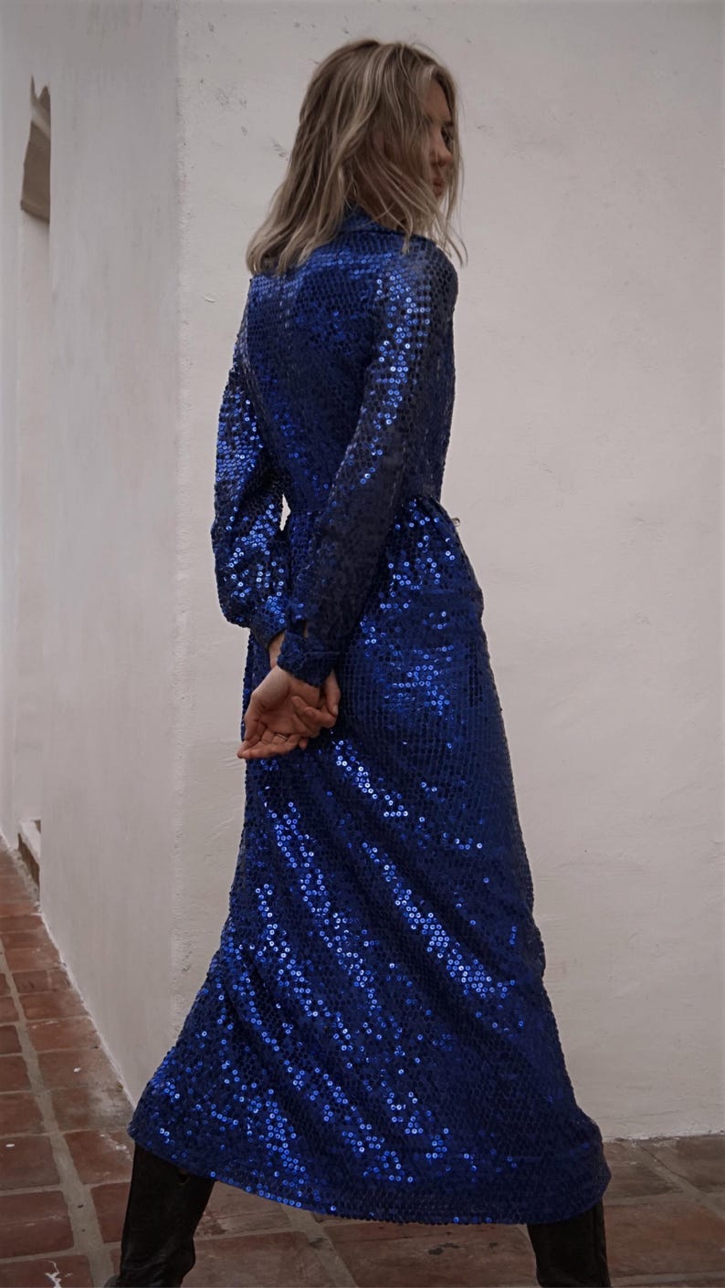 Vintage Vera Hicks Sequin Dress - Etsy