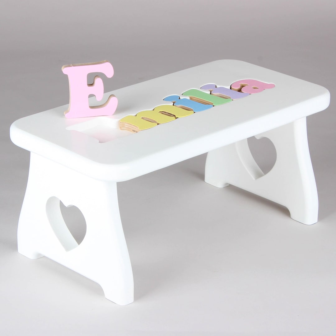 Personalized Kids Stool: Solid Wood Step Stool, Learning Toy - Etsy
