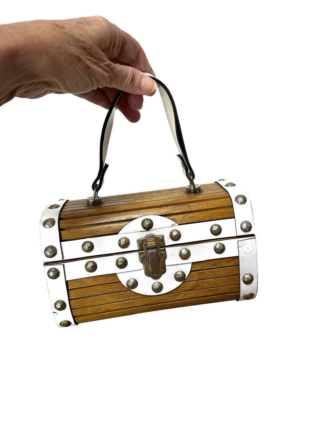 Vintage Wooden Box Treasure Chest Purse Made in Japan - Etsy
