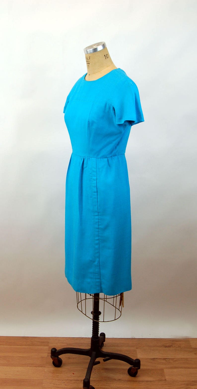 1960s dress and jacket turquoise blue linen cropped jacket | Etsy