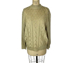 Metallic Gold Sweater - Etsy