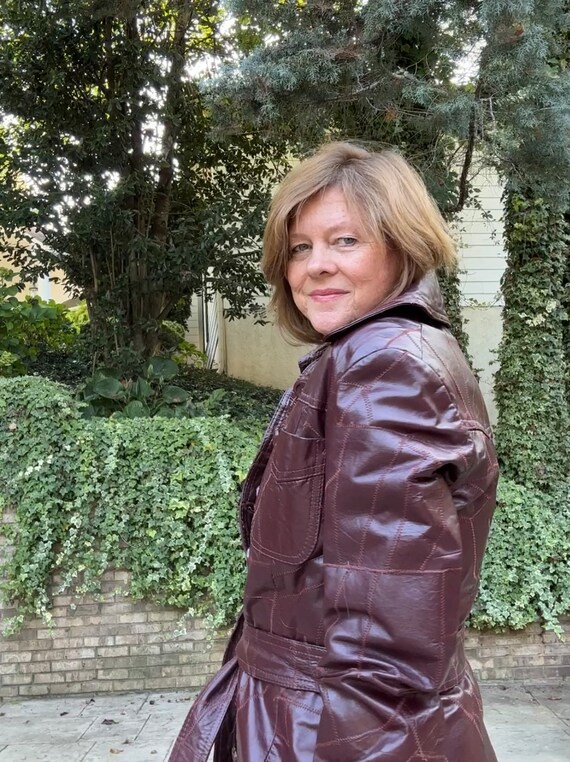 1970s leather patchwork coat - Gem