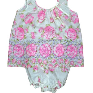 1960s Baby Doll Pajamas Pink Roses Size S by Carole New Old Stock NOS ...