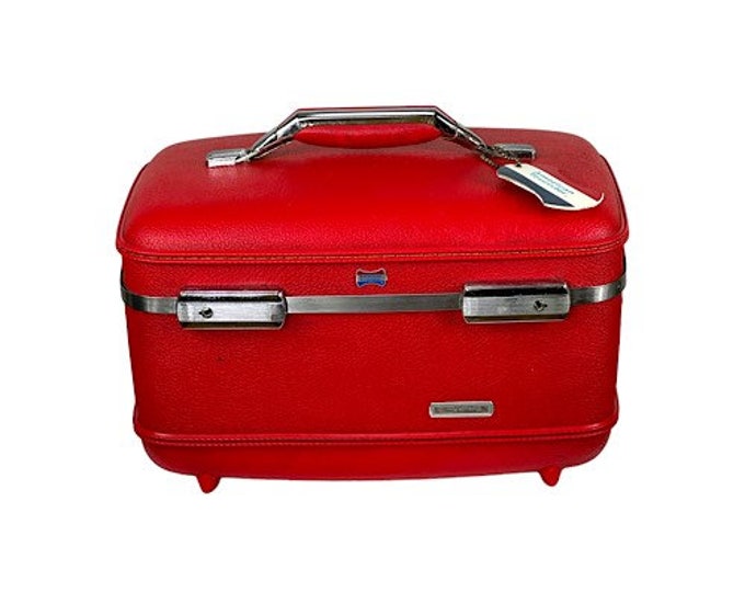 1960s Red American Tourister Hard Shell Train Case/makeup Case - Etsy