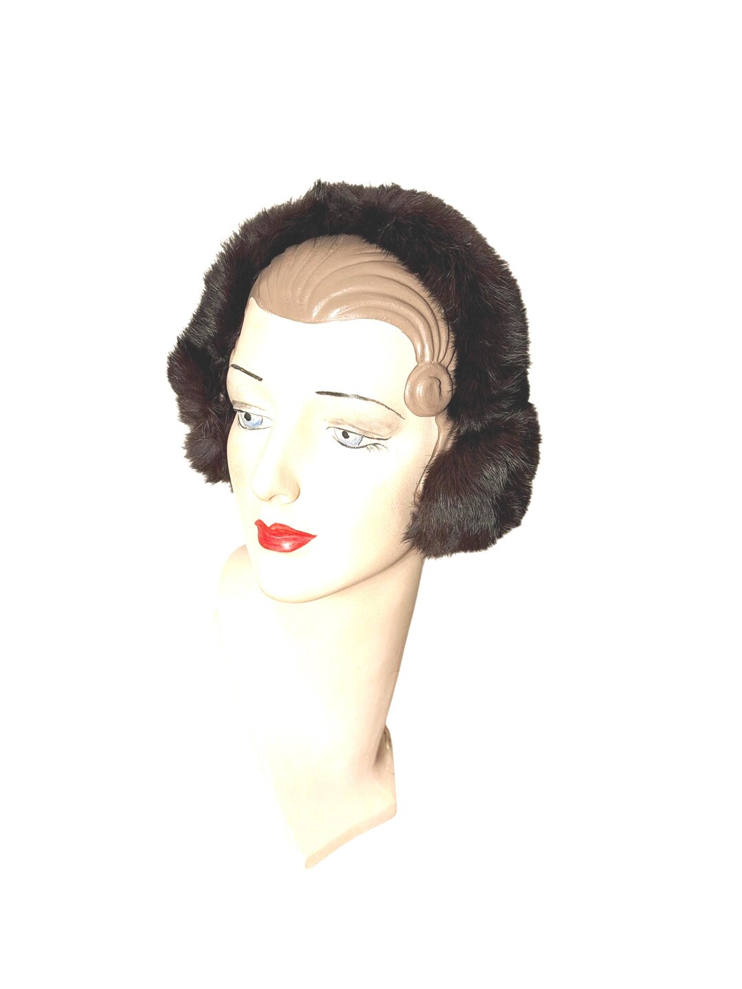 Vintage Fox Fur Ear Muffs Headband - Etsy