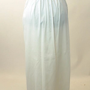 Long Half Slip White Nylon by Shadowline 1970s Long Slip Slit in Front ...