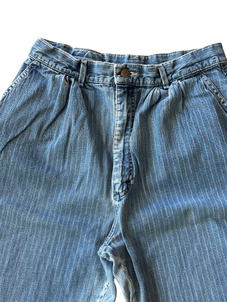 Vintage 1980s Womens Jeans Lee Riders Light Wash Striped Size 30 Waist ...