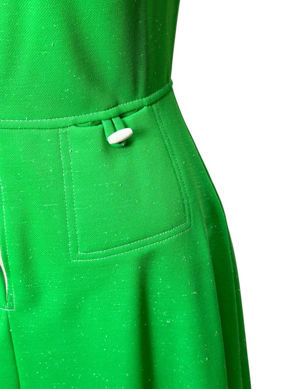 1960s/70s green color blocked mod dress by Melissa La… - Gem