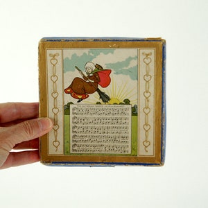 Victorian Hanky Box Child's Nursery Rhyme Handkerchief Cardboard Box ...