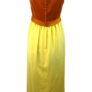1960s Gown Gold Velvet and Crepe Empire Waist Formal Dress Size S - Etsy