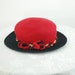 Red and Black Wool Felt Vintage Hat With Gold Metallic Braided - Etsy
