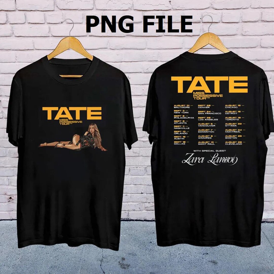 Tate Mcrae 2025 Concert Digital File, Tate Mcrae Miss Possessive Tour 2025 Png, Tate Mcrae Fan ...
