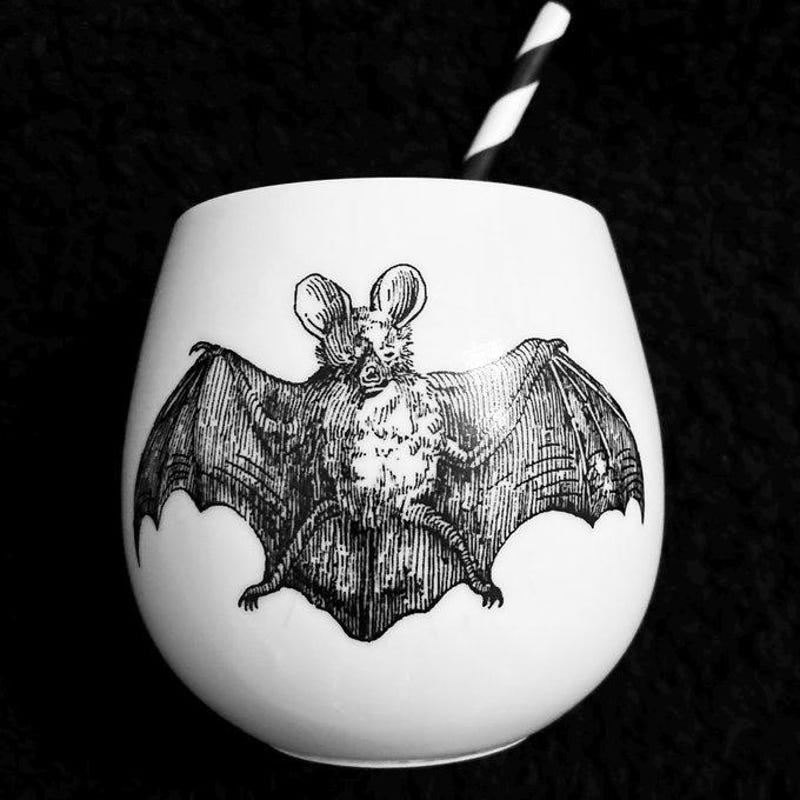 Bat Teacup - Etsy
