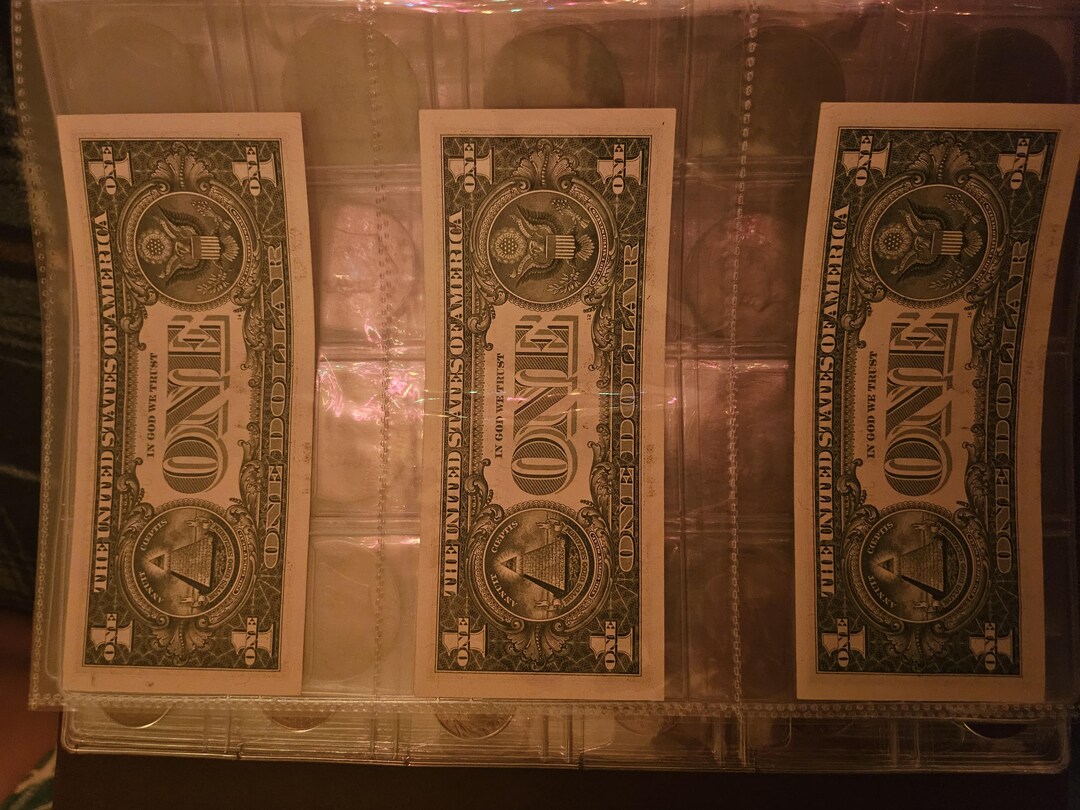 3 One Dollar Bills in Numerical Sequence - Etsy