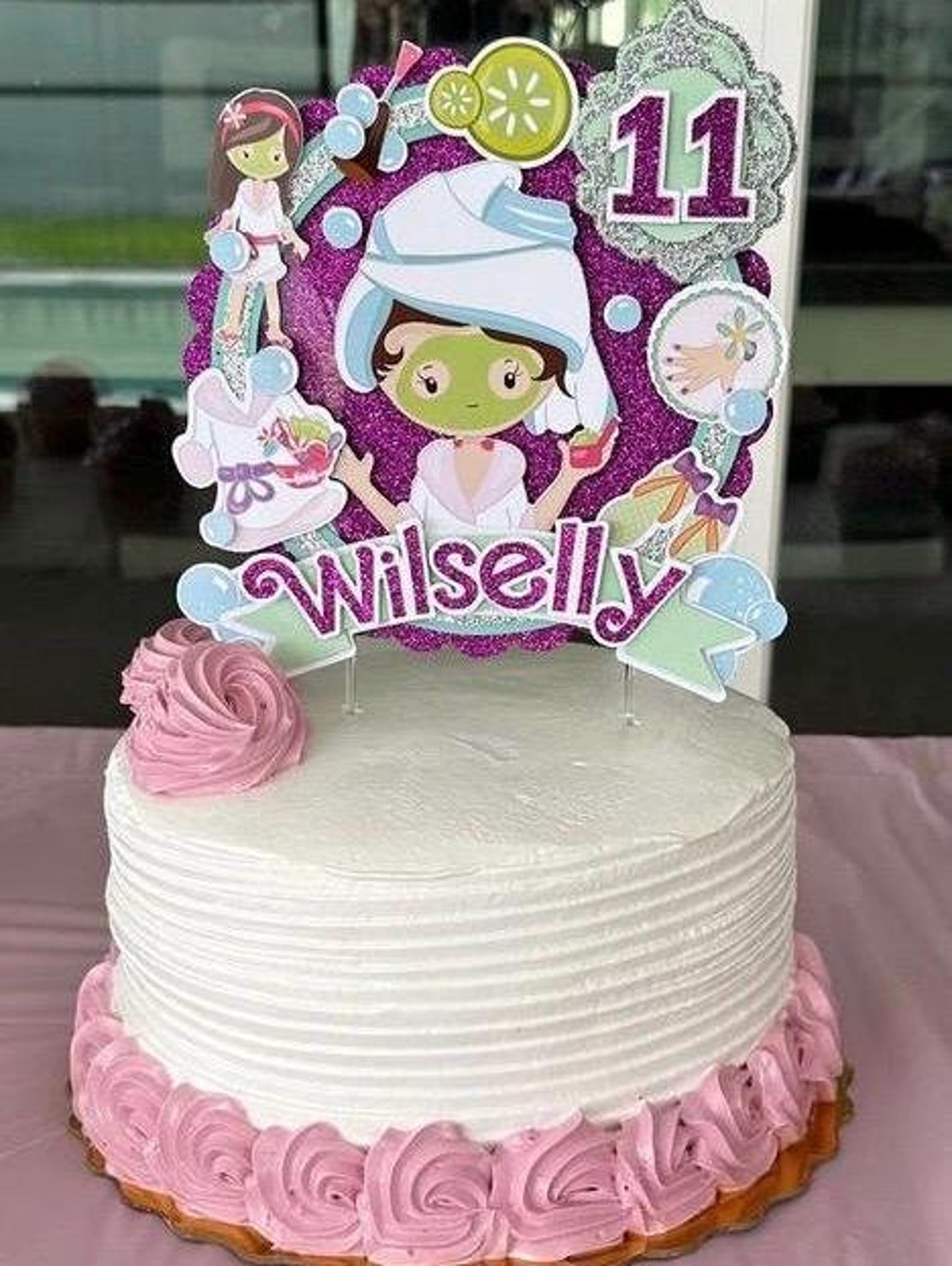Spa Day Party for Girls Cake Topper - Glamorous Slumber Party ...