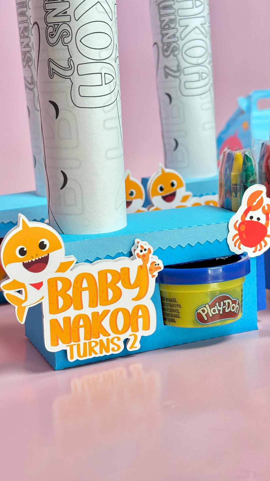 Baby Shark Activity Box Party Favor – Coloring, Play-doh & Crayons - Etsy