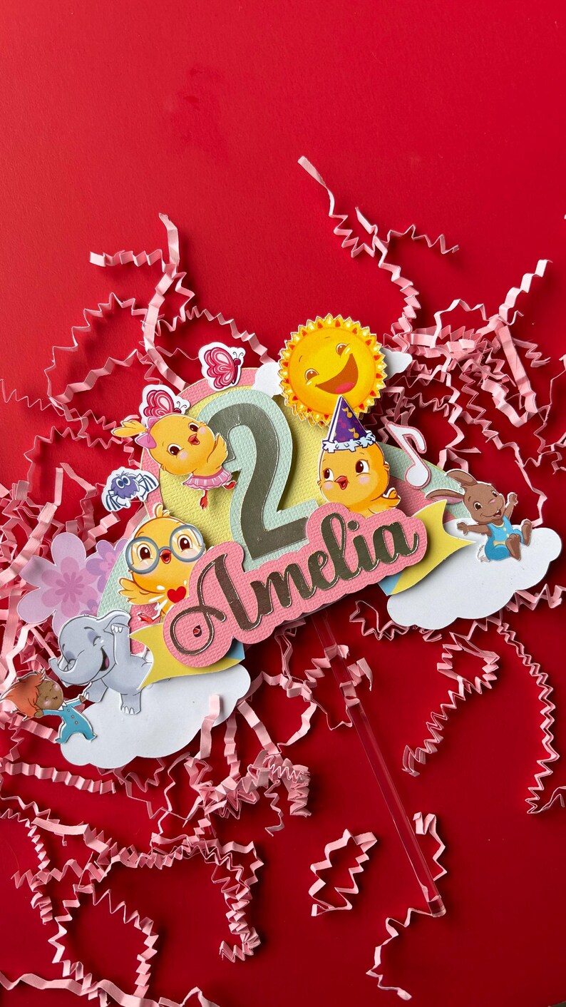 CANTICOS Cake Topper - Personalized Birthday Party Decoration - Kiki ...