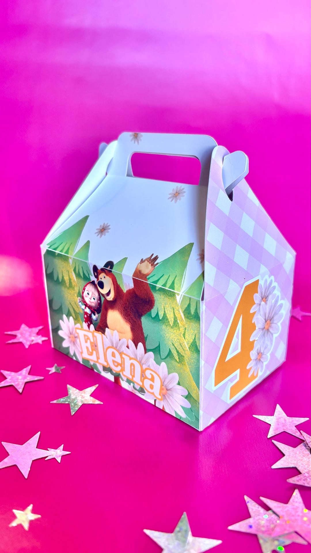 Custom Masha and the Bear Gable Box – Perfect for Party Favors - Etsy