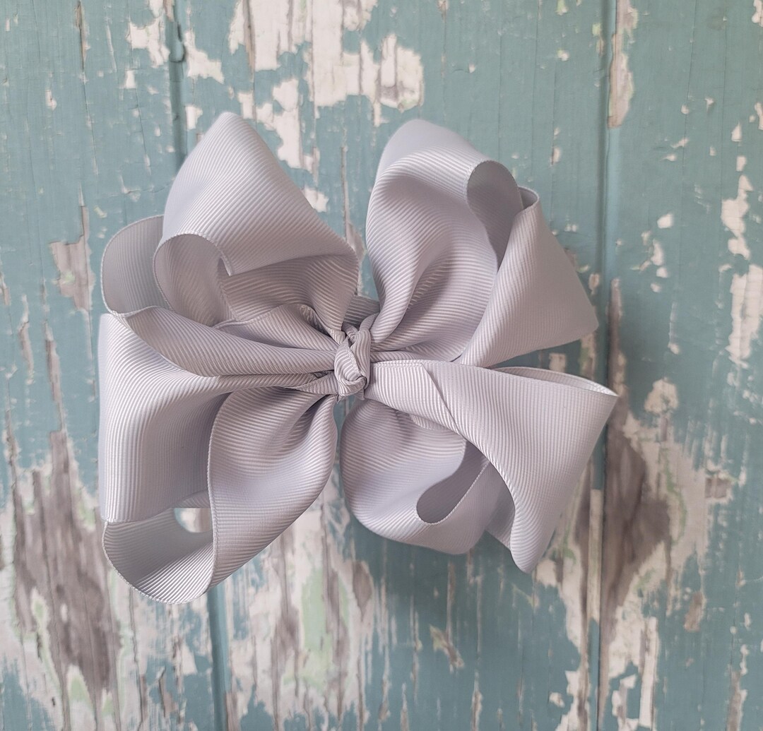 Soft Silver Slay Bow - Etsy