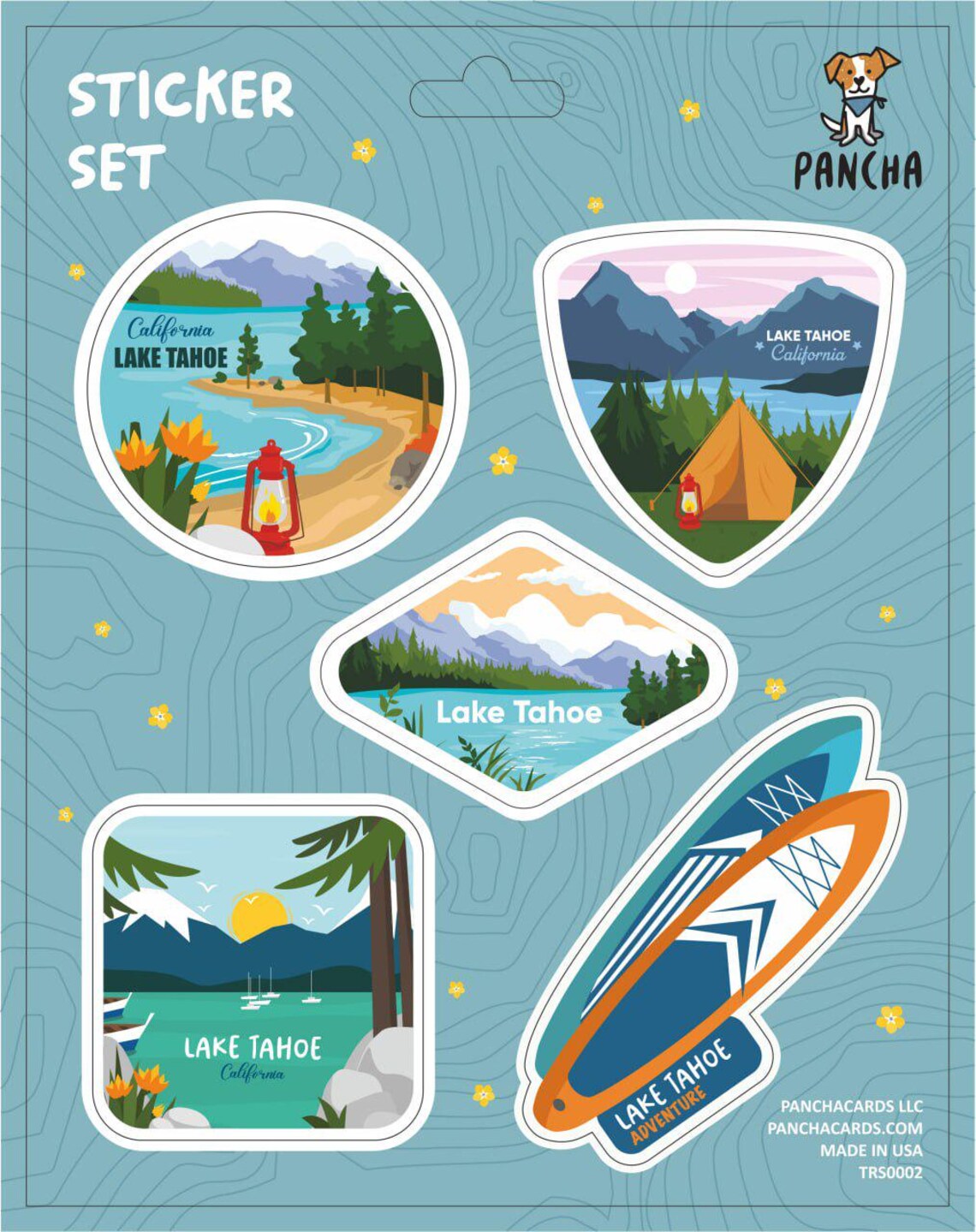 Lake Tahoe Sticker Set – California Nature, Vinyl Die Cut Decal ...