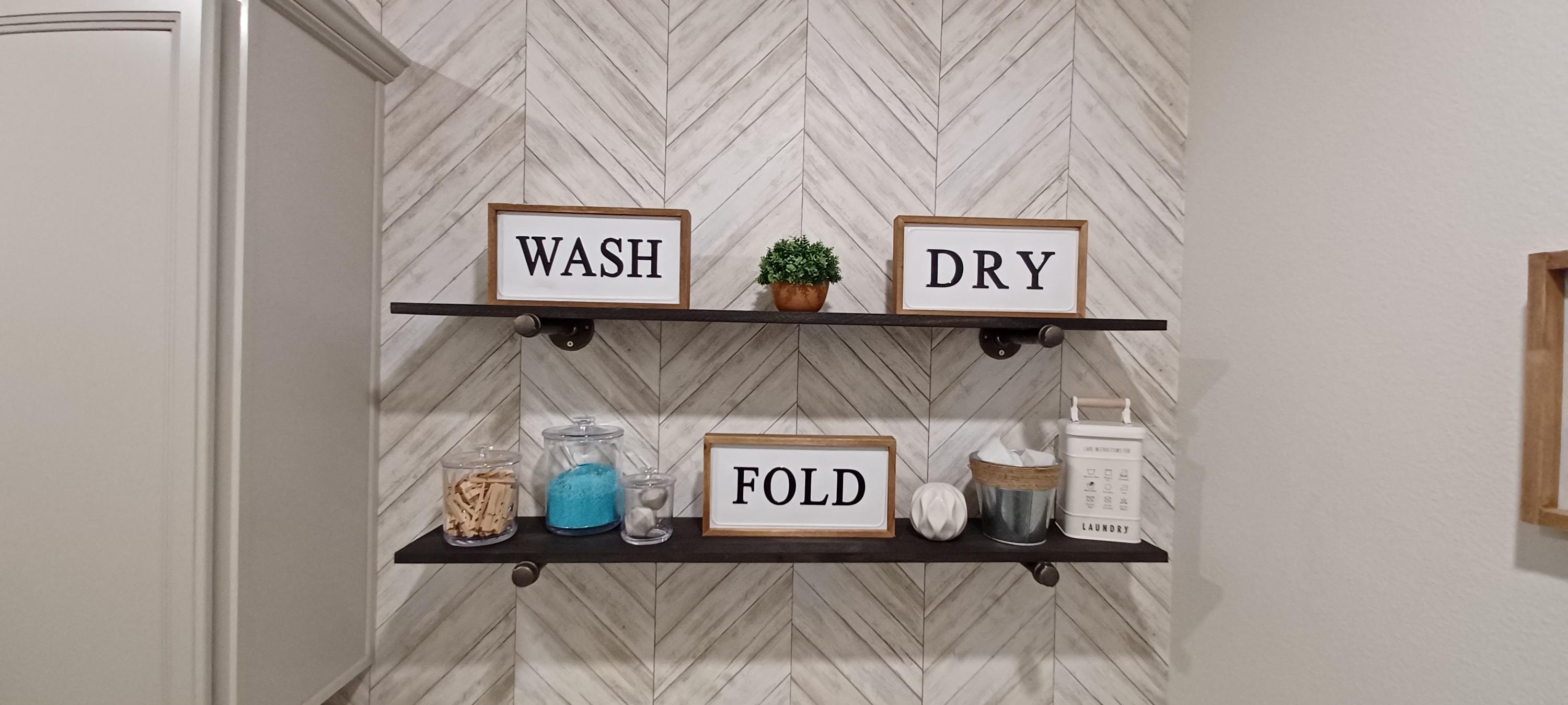 One Rustic Floating Shelf With Two Robust Industrial Pipe Brackets ...