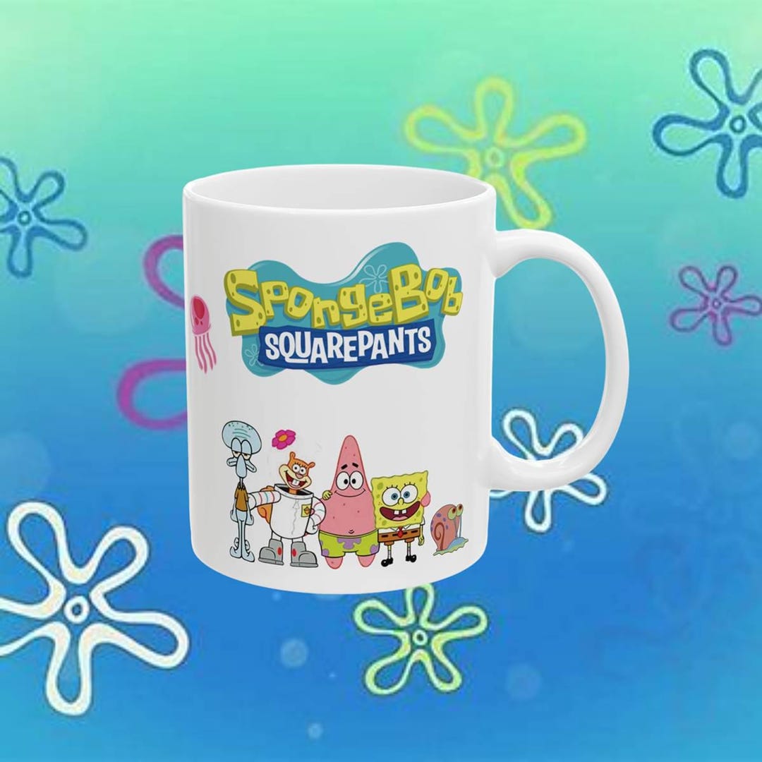 Spongebob Ceramic Mug, Jellyfish Coffee Cup for Fans of the Show ...